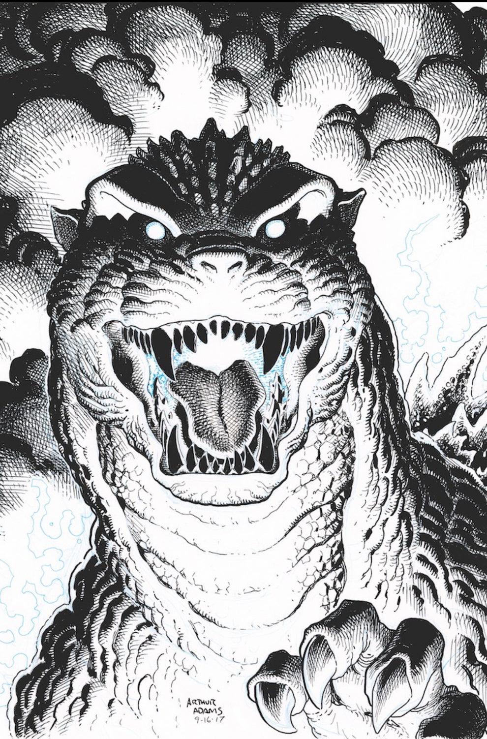 Art Adams Godzilla's Monsterpiece Theatre # 1 SKETCH NYCC – Webster’s Vault